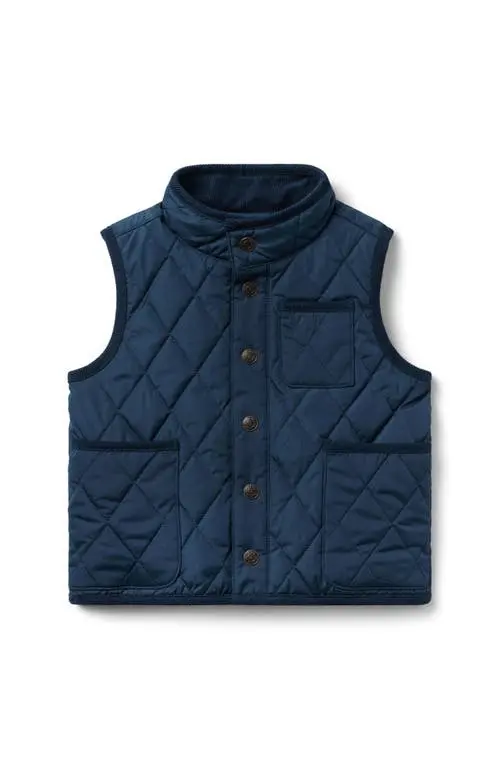 Janie And Jack Quilted Corduroy Vest