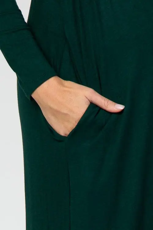 PINKBLUSH Long Sleeve Maternity Nursing Maxi Dress - Green