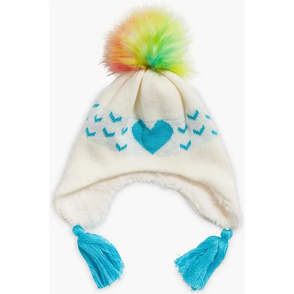 Turtle Fur Toddler Winter Hat - Turquoise