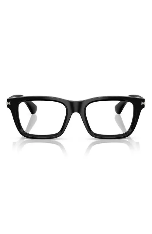 Burberry 53mm Rectangular Optical Glasses - Black/demo Lens