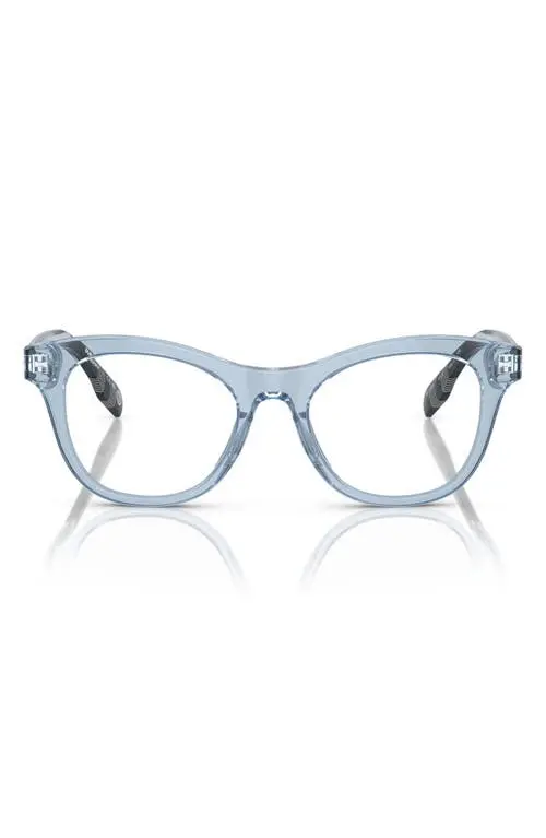 Burberry 44mm Cat Eye Optical Glasses - Blue/demo Lens