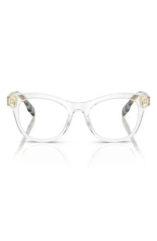 Burberry 44mm Cat Eye Optical Glasses - Transparent/demo Lens