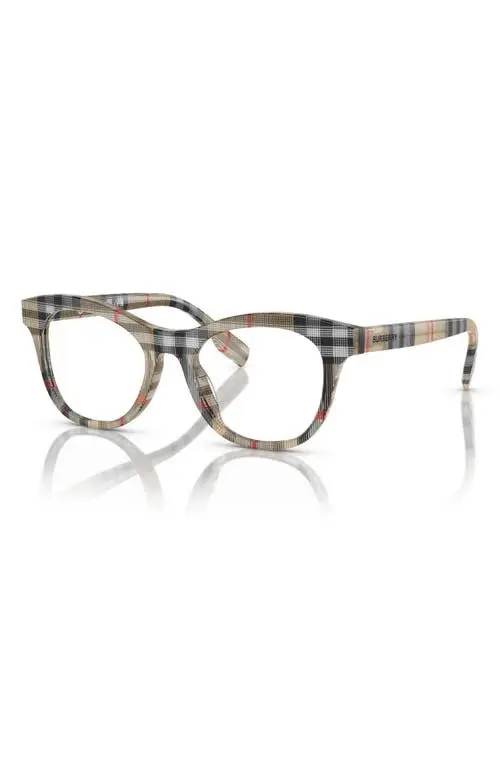Burberry 44mm Cat Eye Optical Glasses - Vintage Check/demo Lens