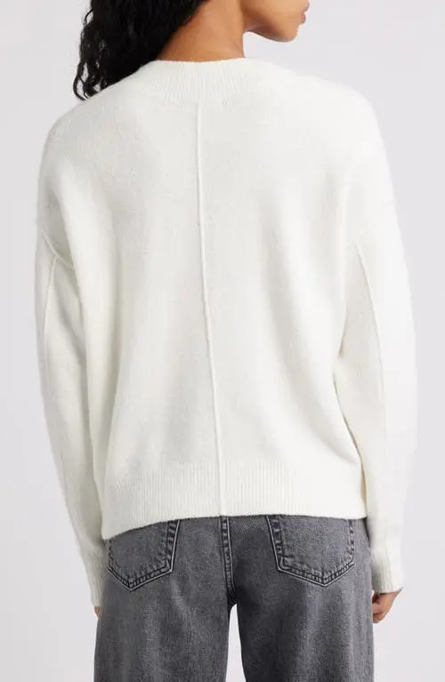 Madewell Calina Deep V-neck Sweater - Winter White