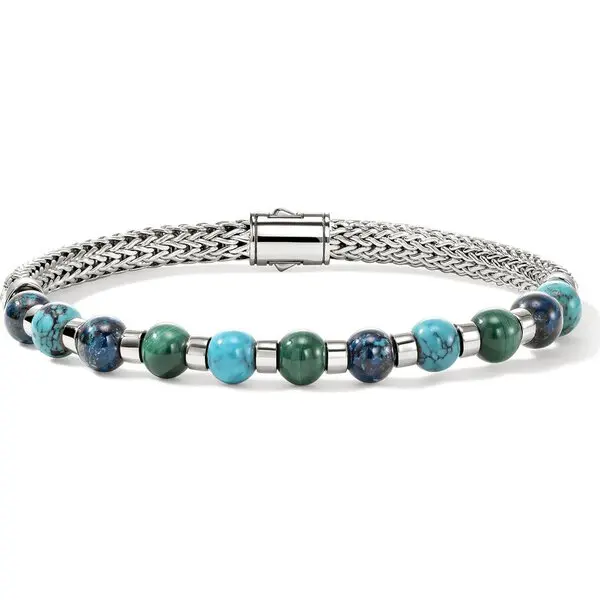 John Hardy Beaded Chain Bracelet - Turquoise