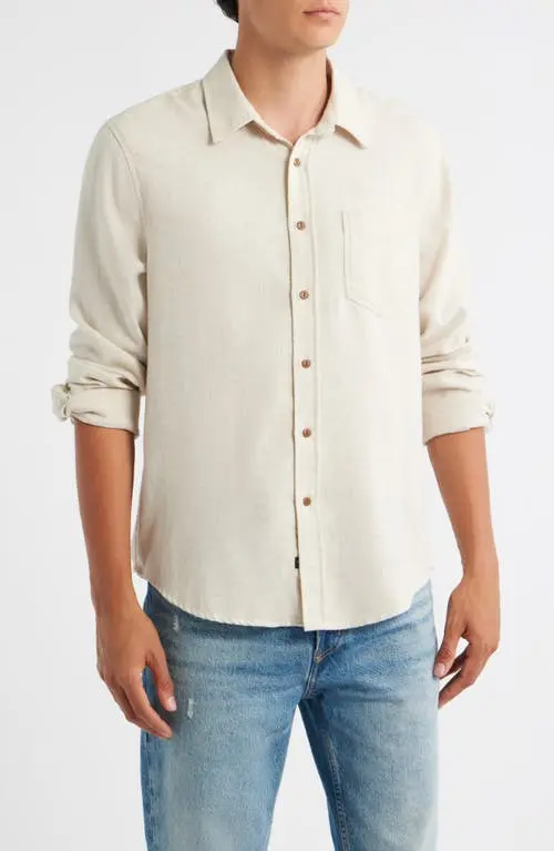 Rails Runson Relaxed Fit Flannel Button-up Shirt - Cream Heather