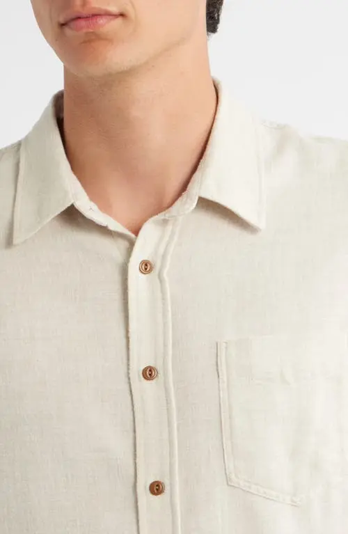 Rails Runson Relaxed Fit Flannel Button-up Shirt - Cream Heather