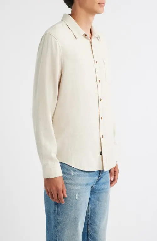 Rails Runson Relaxed Fit Flannel Button-up Shirt - Cream Heather