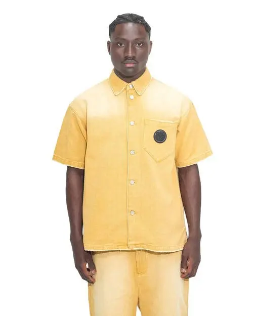 SAINT PERRY Worn Bull Denim Shirt