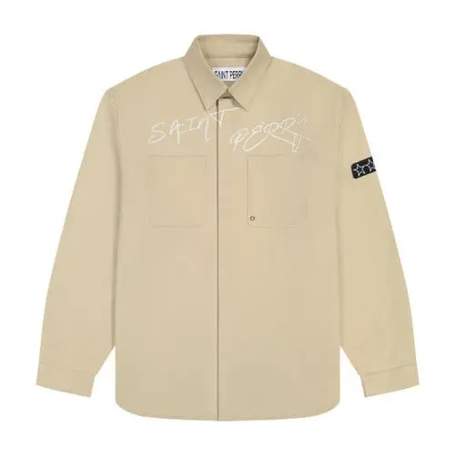 SAINT PERRY Maze Denim Shirt - Beige
