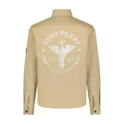 SAINT PERRY Maze Denim Shirt - Beige