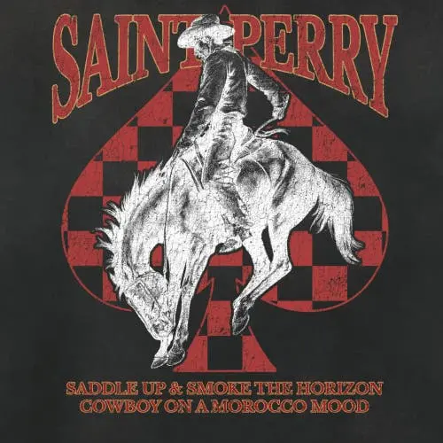 SAINT PERRY Horizon Rider Cotton Tee - Black