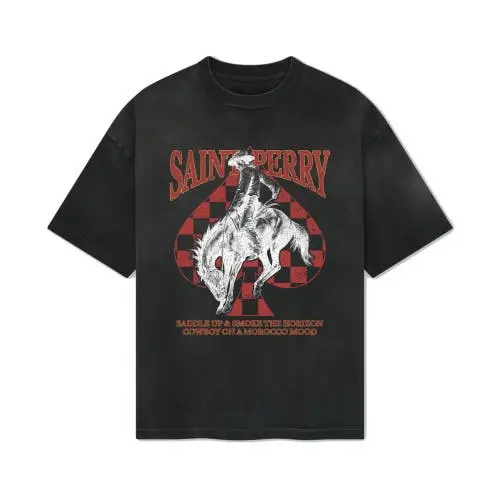 SAINT PERRY Horizon Rider Cotton Tee - Black