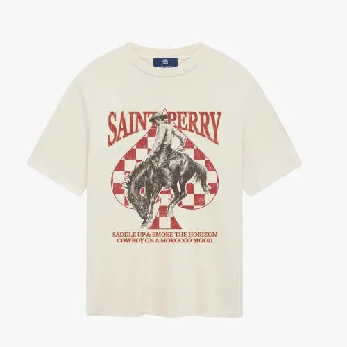 SAINT PERRY Horizon Rider Cotton Tee - White