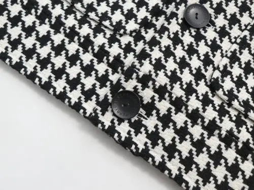 SAINT PERRY Houndstooth Boxy Fit Jacket