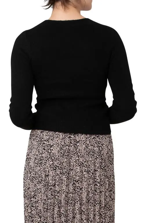 RIPE MATERNITY Willa Crop Nursing Sweater