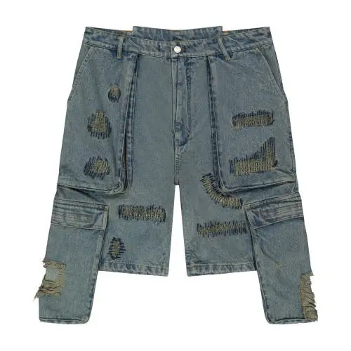 SAINT PERRY Jazzy Ripped Denim Short