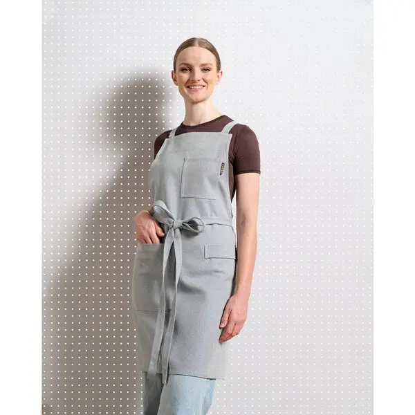 MEEMA Crossback Apron - Heavy Twill - Blue