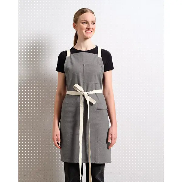 MEEMA Crossback Apron - Twill Charcoal