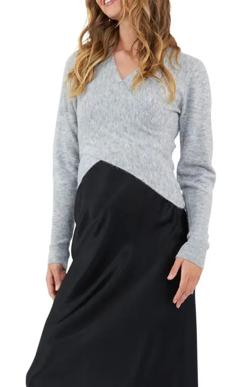 RIPE MATERNITY Willa Nursing Knit - Silver Marle