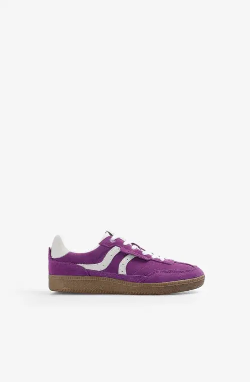 SCALPERS Numico Split Suede Sneakers - Purple