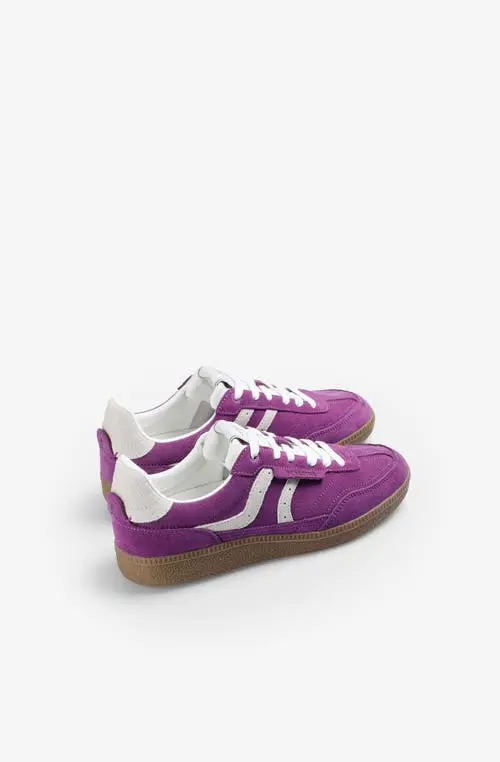 SCALPERS Numico Split Suede Sneakers - Purple