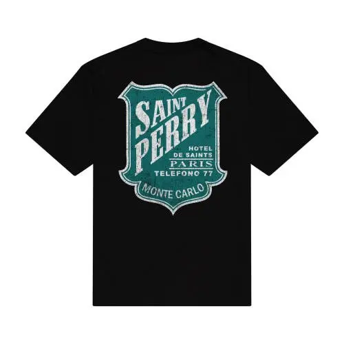 SAINT PERRY Hotel De Saints Tees - Black