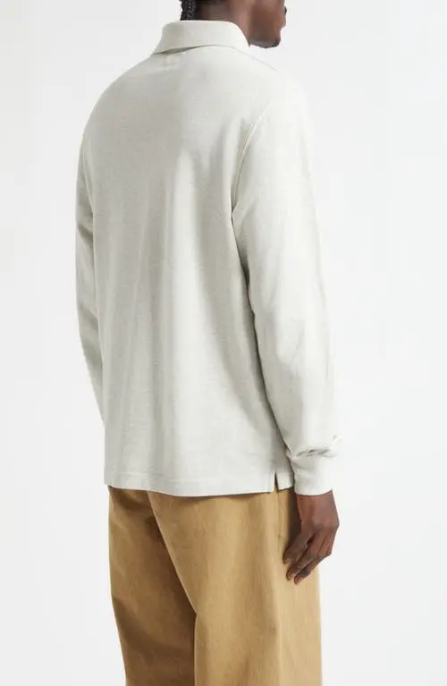 NOAH Long Sleeve Cotton Piqué Polo