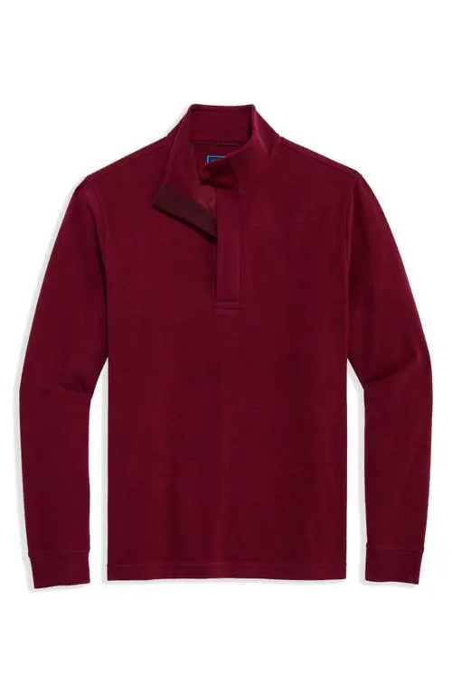 Vineyard Vines Calmwater Quarter Zip Pullover - Crimson