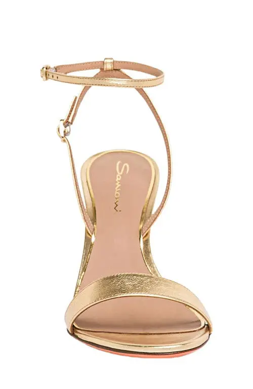 Santoni Leather High-heel Sandals - Gold