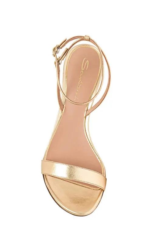 Santoni Leather High-heel Sandals - Gold