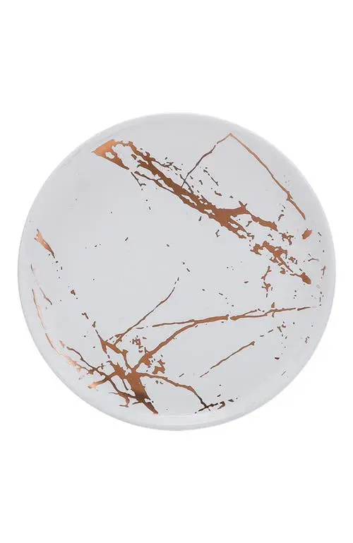 STONE + LAIN Zora Porcelain 4-piece Salad Plate Set - White