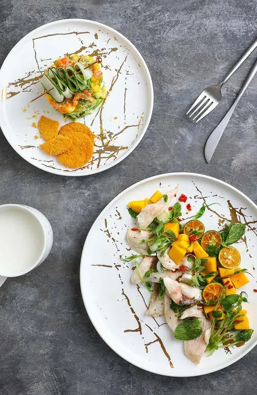 STONE + LAIN Zora Porcelain 4-piece Salad Plate Set - White