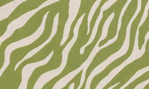 MATOUK Regine Set Of 4 Linen Zebra Stripe Linen Napkins - Grass