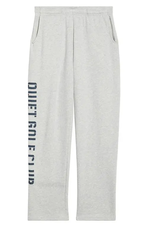 QUIET GOLF Stencil Logo Cotton Sweatpants - Ash