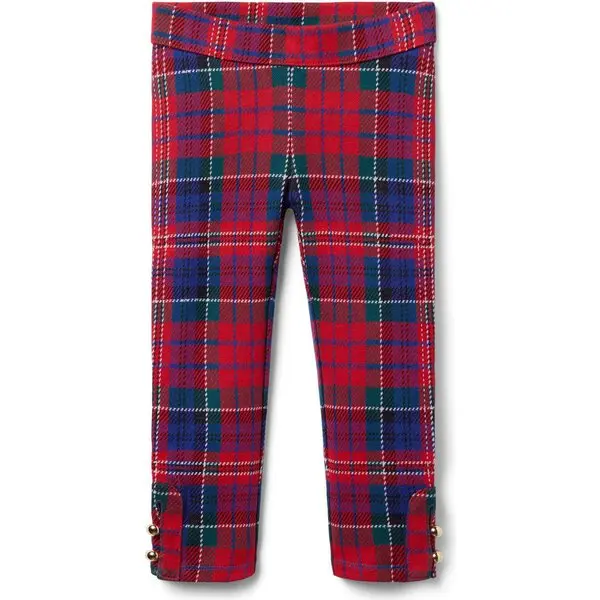 Janie And Jack Tartan Button Cuff Pant