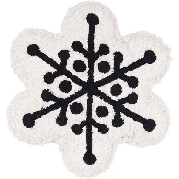 Carol & Frank Scarlett Snowflake Shaped Throw Pillow - Black