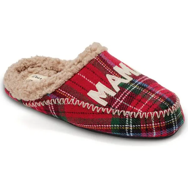 DEARFOAMS Mama Bear Clog Slippers - Plaid