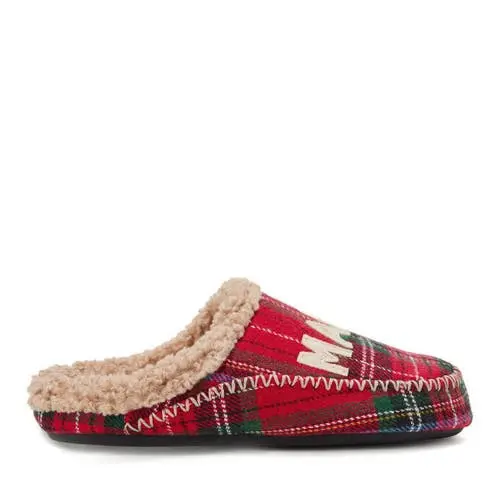 DEARFOAMS Mama Bear Clog Slippers - Plaid