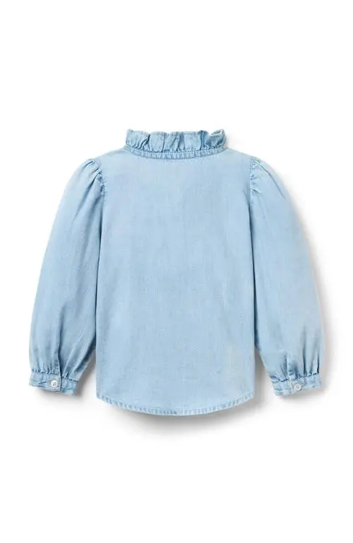 Janie And Jack Chambray Lace Shirt