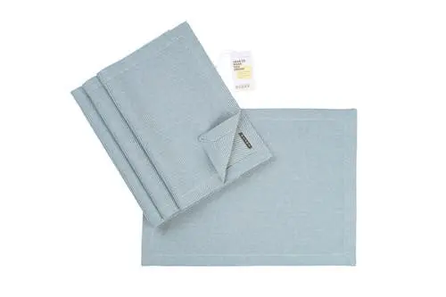 MEEMA Cotton Cloth Placematsset Of 4 - Heavy Twill Blue