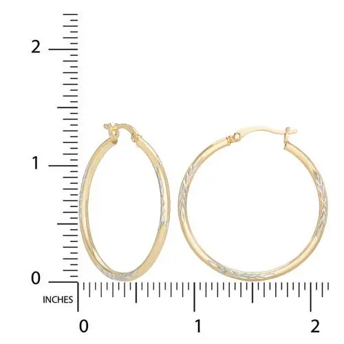 HOT SILVER Round Hoop Sterling Silver Earrings
