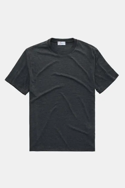 WOLF VS. GOAT (WVG) Heavyweight Short Sleeve Viscose Jersey Crewneck - Black