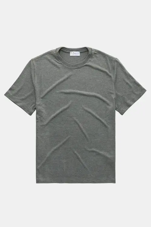 WOLF VS. GOAT (WVG) Heavyweight Short Sleeve Viscose Jersey Crewneck - Grey