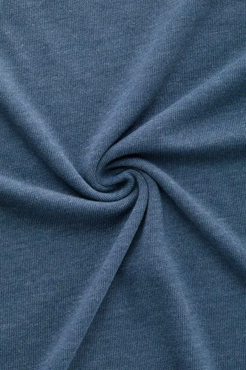 WOLF VS. GOAT (WVG) Heavyweight Short Sleeve Viscose Jersey Crewneck - Navy