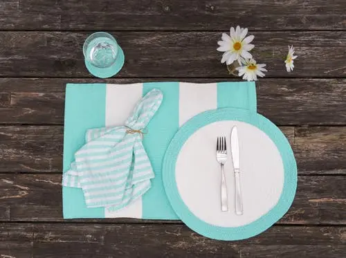 C&F HOME Rim Braided Round Placemats Sets Of 6 Collection