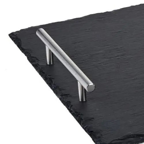 WOLFGANG PUCK Slate Tray With Stainless Steel Handles