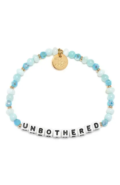 LITTLE WORDS PROJECT Unbothered Beaded Stretch Bracelet - Blue
