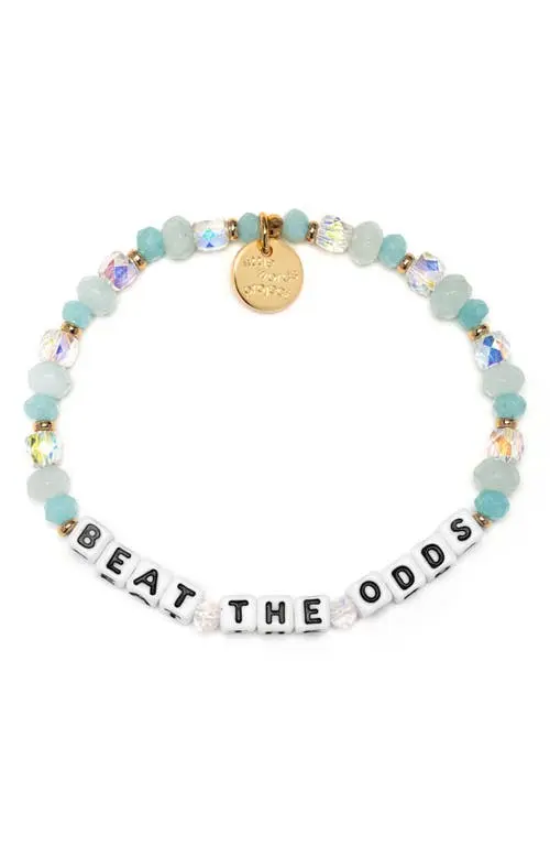LITTLE WORDS PROJECT Beat The Odds Beaded Stretch Bracelet - Blue