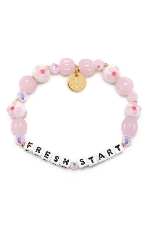 LITTLE WORDS PROJECT Fresh Start Beaded Stretch Bracelet - Pink